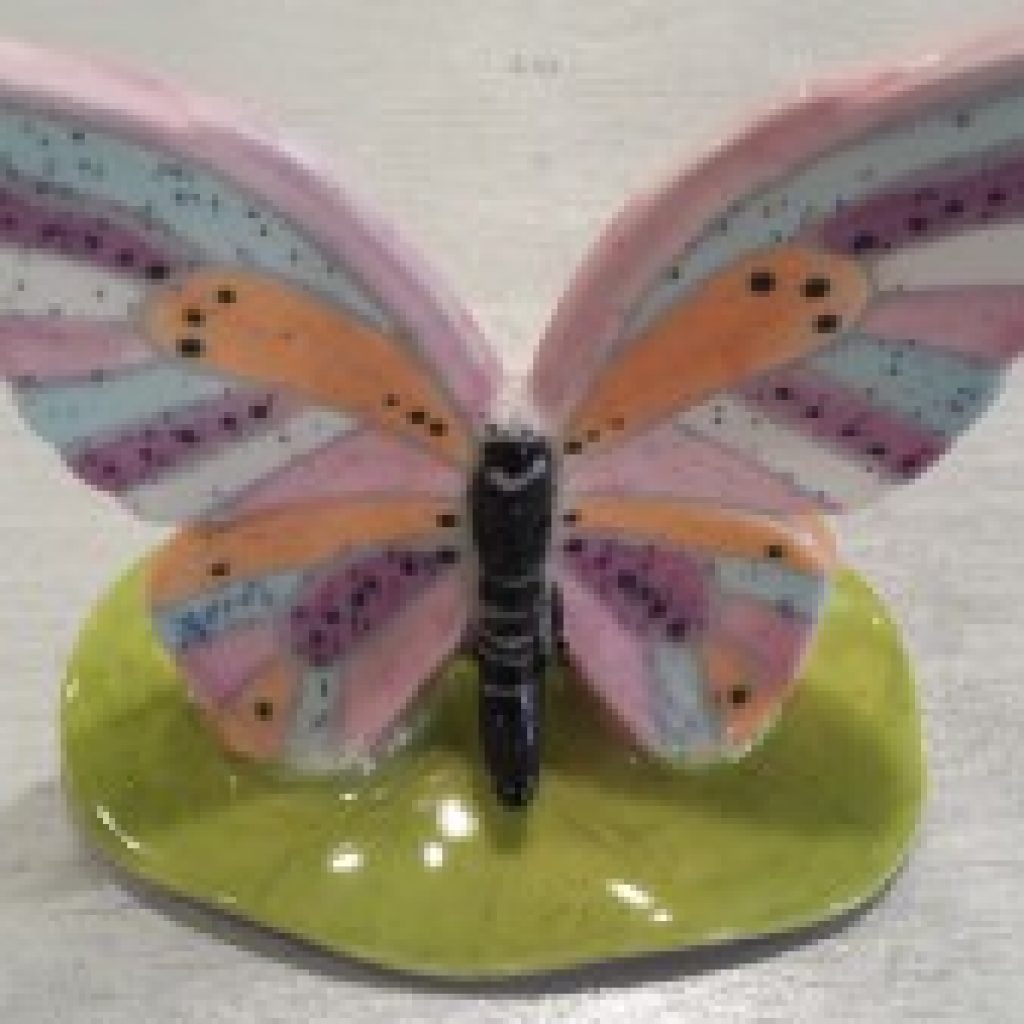Fresh Out Of The Kiln - Painted Pottery - Burst of Butterflies