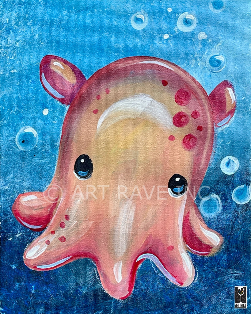 Darling Dumbo Octopus Canvas Class - Kids And Family - Burst of Butterflies